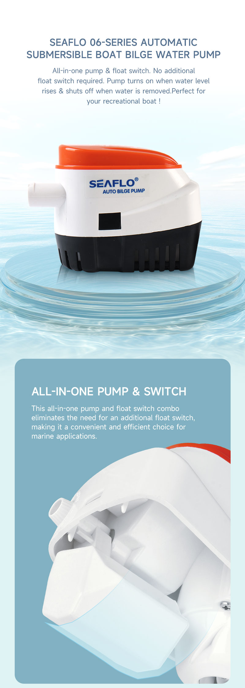 seaflo 06 Series 750GPH Seaflo Automatic Bilge Pump-SEAFLO